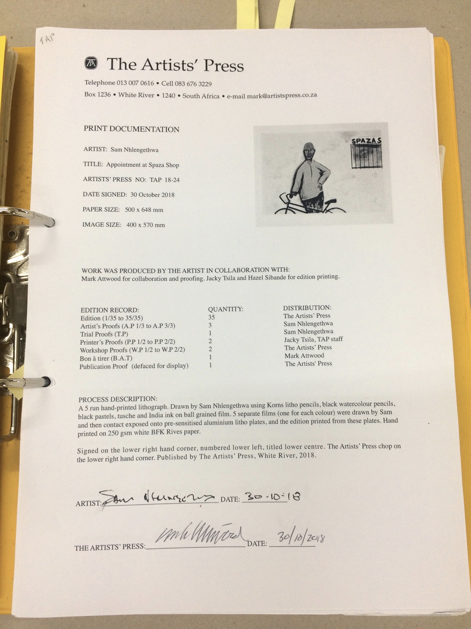 Documentation Sheet